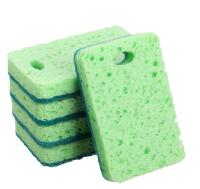 China Natural Green Cellulose Sponge High Absorbency for Kitchen Cleaning for sale