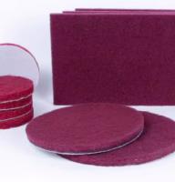 China Heavy Duty Red Round Scouring Pad Non-Scratch for Cookware for sale