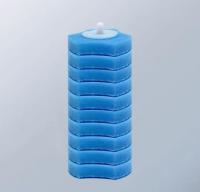 China Replaceable Long Handle Toilet Sponge Refills Blue Color Cleaning Head for sale
