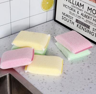 China Double Sided Dish Sponge Scrubber With Soft & Rough Surfaces For Cookware for sale