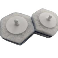 China Environmentally friendly dissolvable Cellulose sponge composite scouring pad, 100% cellulose, comes with its own cleaning solution for sale