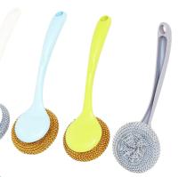 China Stainless Steel With Plastic Handle For Pots Pans Grill Kitchen Cleaning for sale