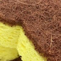 China Dual-Sided Composite Sponge With Sisal Scouring Pad And Cellulose For Kitchen for sale