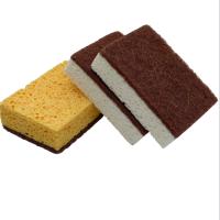 China Sisal Pulp Scouring Pad with High Absorbency for Oil and Water Multi-Surface Kitchen Cleaning for sale