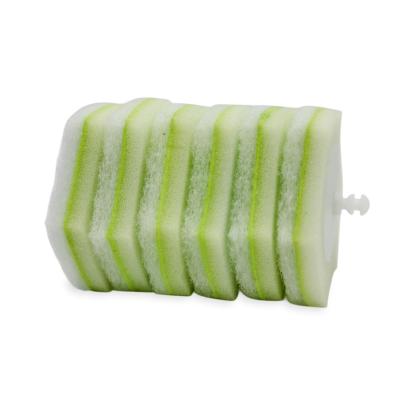 China Pre-Soaped Hygienic Disposable Toilet Brush Head for Scratch-Free Efficient Cleaning for sale