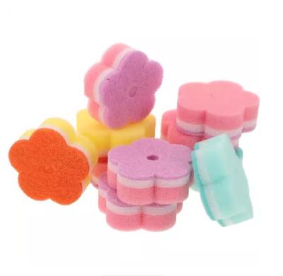 China Flower-Shaped Dish Sponge – Non-Scratch Dual-Side Cleaning Sponge for Kitchen & Dishes for sale
