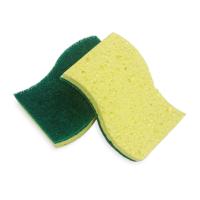 China High Absorbency Cellulose Sponge Nylon Scouring Pad with Non-Scratch Scour Surface and Durable Bonding for Kitchen Cleaning for sale
