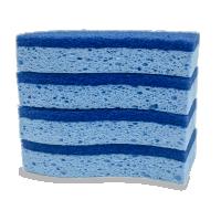 China 2-in-1 Wood Pulp Sponge & Scourer: Soft, Absorbent & Tough for Eco Cleaning. for sale
