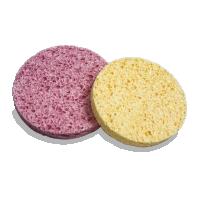 China Round Double-Sided Wood Pulp Sponge, Non-Scratch Cellulose Cleaning Pads for Kitchen Dish for sale
