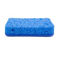 China Double-sided wood pulp sponge for cleaning kitchen utensils and removing stains. for sale