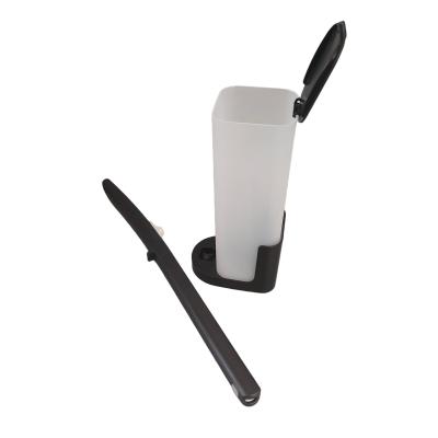 China Disposable Toilet Brush Set with Wall Holder and Refill Heads for Hygienic Bathroom Cleaning for sale