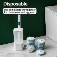 China Non-Slip, Corrosion-Resistant Handle, Pre-Loaded Cleaner, Customizable Disposable Toilet Brush Set for sale