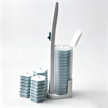 China Toilet Brush Set with Disposable Heads – Built-In Cleaner for Hygiene for sale