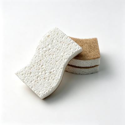 China Wood Pulp Scrubber Sponge – Soft Side for Wiping, Tough for Scouring for sale