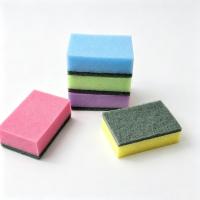 China Dual-Sided Scrubber – Soft Sponge + Tough Scourer, Cleans All Cookware for sale
