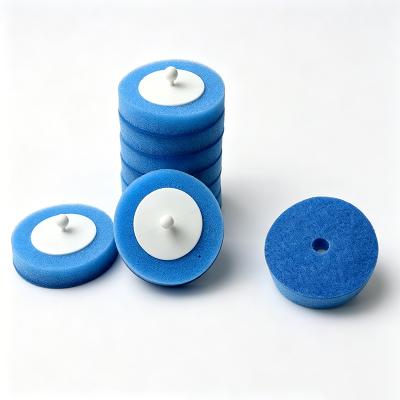 China Disposable toilet brush sponge replacement heads multiple colors  PS  PP materials for sale