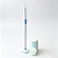 China Disposable Heads Toilet Brush Set With Built-In Cleaner For Hygiene for sale