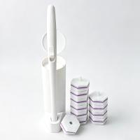 China Complete Toilet Brush Set Snap On Replacement Heads With Built In Cleaner For Hygiene for sale