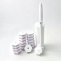 China Complete Toilet Brush Set Snap On Replacement Heads With Built In Cleaner For Hygiene for sale
