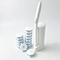 China Disposable toilet brush set with 10 replacement sponge refills High-quality craftsmanship for sale