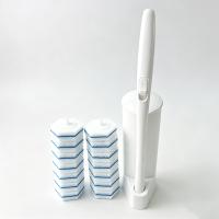 China Disposable toilet brush set with 10 replacement sponge refills High-quality craftsmanship for sale