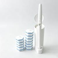 China Disposable toilet brush set with 10 replacement sponge refills High-quality craftsmanship for sale