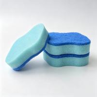 China Multi-Use Kitchen Sponge with Scrubber – Soft Foam + Scourer for Daily Dish and Cookware Cleaning for sale