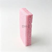China Pink Biodegradable Compostable Wood Pulp Scrubber Pads for Cleaning for sale