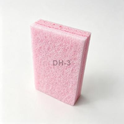 China Pink Biodegradable Compostable Wood Pulp Scrubber Pads for Cleaning for sale