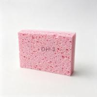 China Pink Biodegradable Compostable Wood Pulp Scrubber Pads for Cleaning for sale