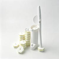 China Disposable Toilet Brush No Touch Wand Odor Control Built-In Cleaner Refills 12 Counts for sale