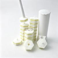 China Disposable Toilet Brush No Touch Wand Odor Control Built-In Cleaner Refills 12 Counts for sale