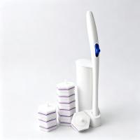 China Silicone Toilet Brush with Leakproof Ventilated Holder and Wall Mounted Storage for Bathroom Cleaning for sale
