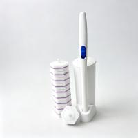 China Silicone Toilet Brush with Leakproof Ventilated Holder and Wall Mounted Storage for Bathroom Cleaning for sale