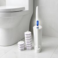 China Eco Friendly Disposable Toilet Brush with Bamboo Fiber Handle and Compostable Refill Heads for 120 Days Biodegradation for sale
