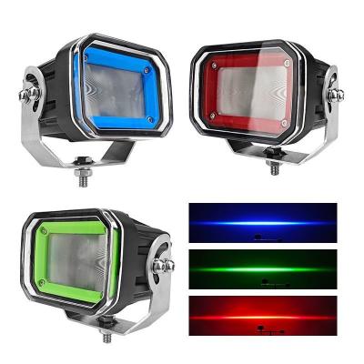 China 10-80V DC Operating Voltage Diecast Aluminum Housing LED Forklift Red Blue Zone Line Light for sale