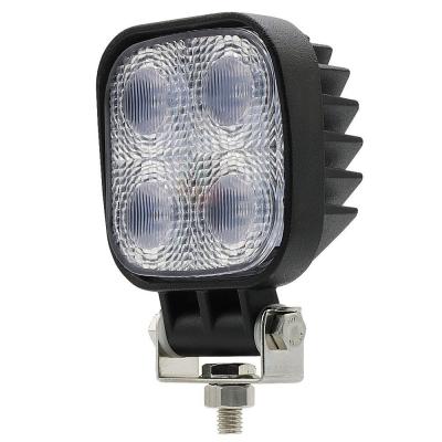 China 3inch Mini Square LED Work Light 12W Waterproof with Stainless Steel Bracket for Tractor and Truck for sale