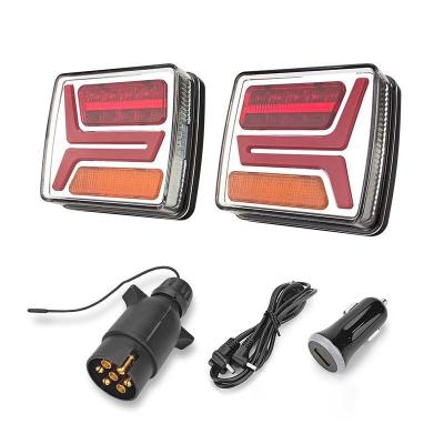 China Rechargeable Wireless Trailer Lights 4.2V Magnetic Tail Light Kit IP67 for sale
