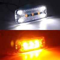 China 12V 24V LED Strobe Warning Light with 3M Sticker Screw Mounted and Flashing Pattern for Trucks for sale