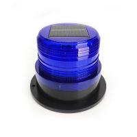 China Solar DC 10-110V LED Rotary Flashing Strobe Blue Warning Light Flashing Beacon Light for sale
