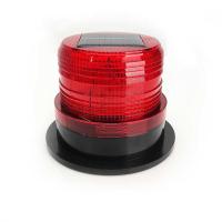 China Solar DC 10-110V LED Rotary Flashing Strobe Red Warning Light Flashing Beacon Light for sale