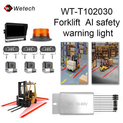 China Forklift AI  IP67 Forklift Red Zone Light 10V - 80V Red Safety Lights For Forklifts for sale