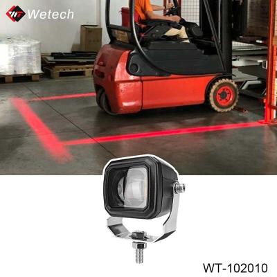 China 10V - 80V Forklift Red Zone Light 10W Blue Forklift Lights With Diecast Aluminum Housing for sale