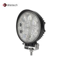 China Round LED Work Light Waterproof LED Auxiliary Light 24W With Diecast Aluminum Housing for sale