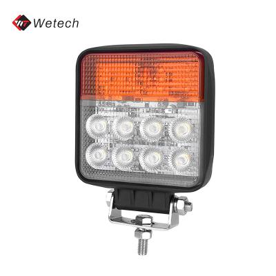 China LED Working Light Waterproof 12V 24V DC 24W Flood Beam with Turn Signal and Durable Design for sale