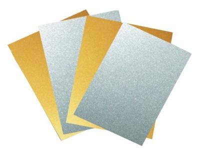 China Gold / White A4 Inkjet Printable PVC Plastic Sheet 0.35mm For Cards Production for sale