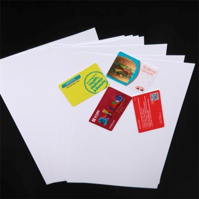 China Printable White Plastic Card Sheet , Pvc Card Lamination Sheet Custom Size for sale