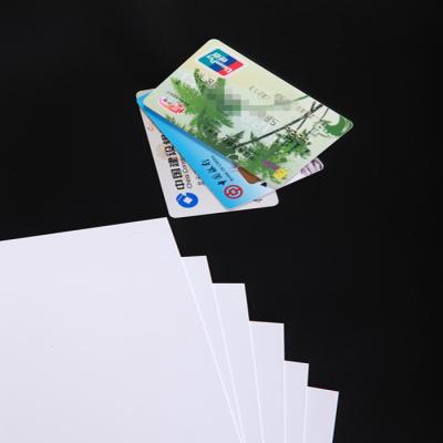 China Matte White PVC Core Sheet 295x485mm Size Vicat 72 Degree Surface Tension 38 Dynes for Bank Cards for sale