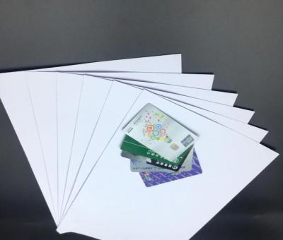 China 100% Virgin White PVC Core Sheet Offset Printing , Matt Business Card Laminating Sheets for sale