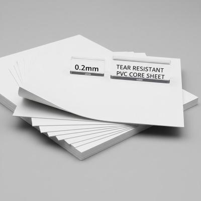 China Tear Resistant White PVC Core Sheet with Matt Surface and 0.2mm Thickness for Smart Cards for sale